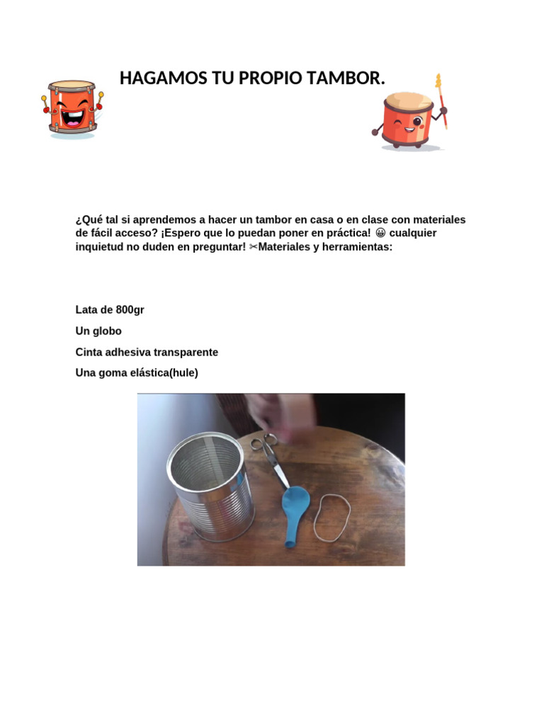 Hagamos Un Tambor | PDF