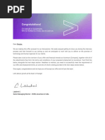 Accenture Offer Letter Sample | PDF