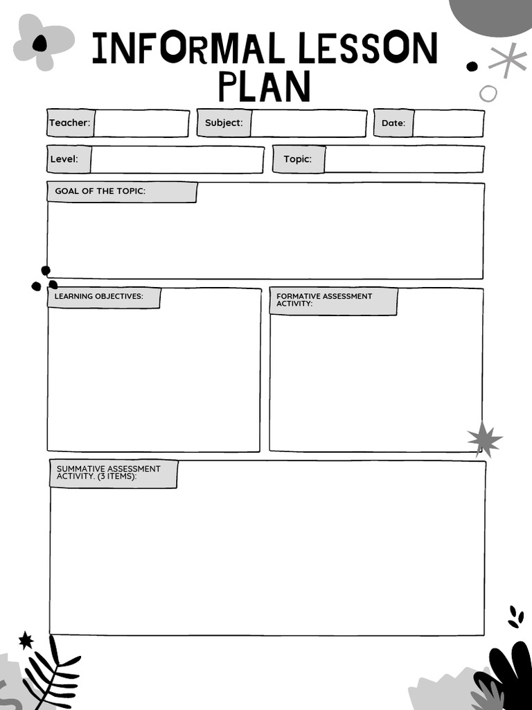 Informal Lesson Plan | PDF