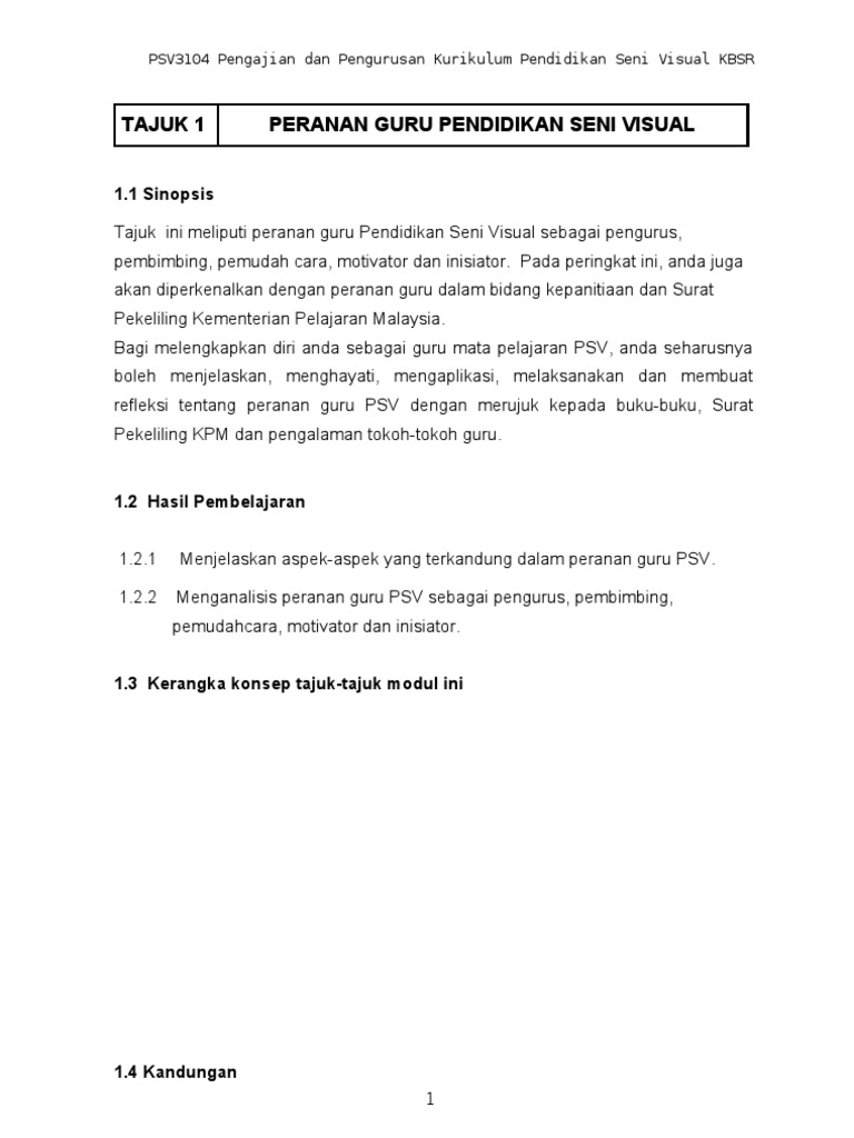 Peranan Guru Seni Visual | PDF