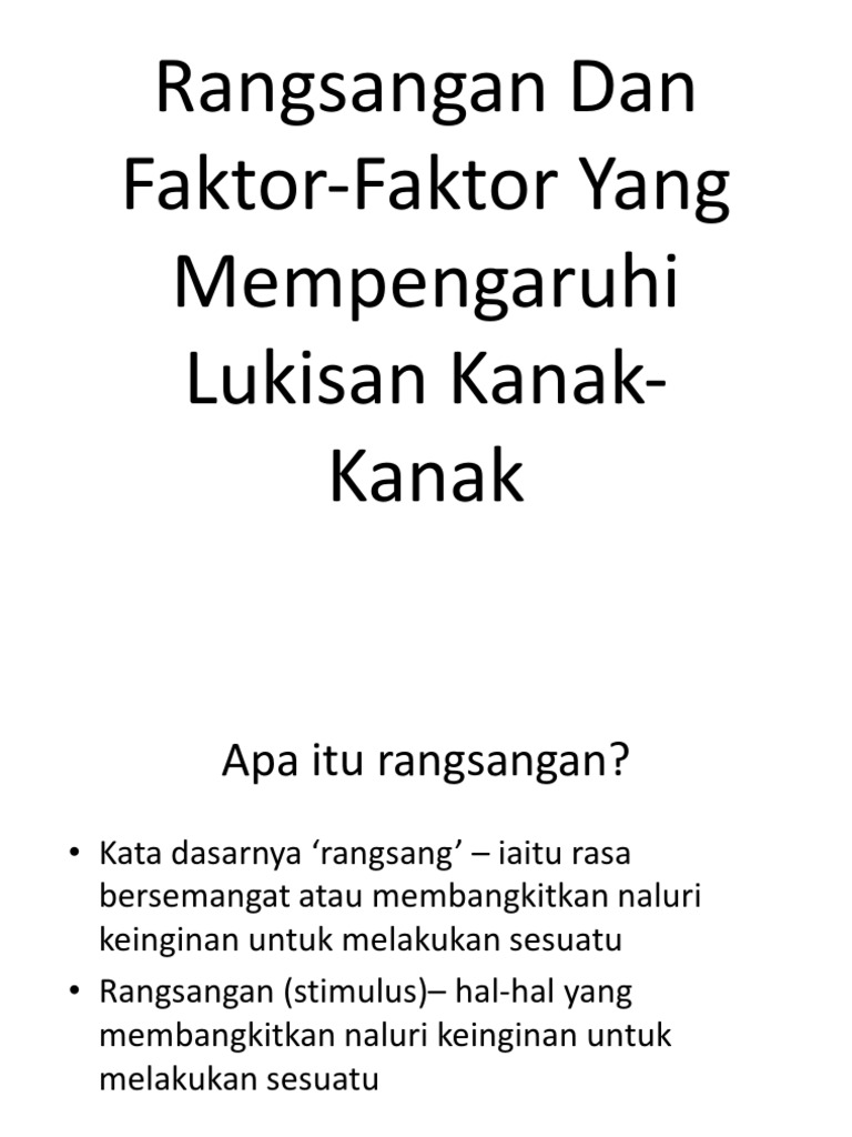 Pengertian dan Contoh Rangsangan Visual | PDF | Pengembangan Diri
