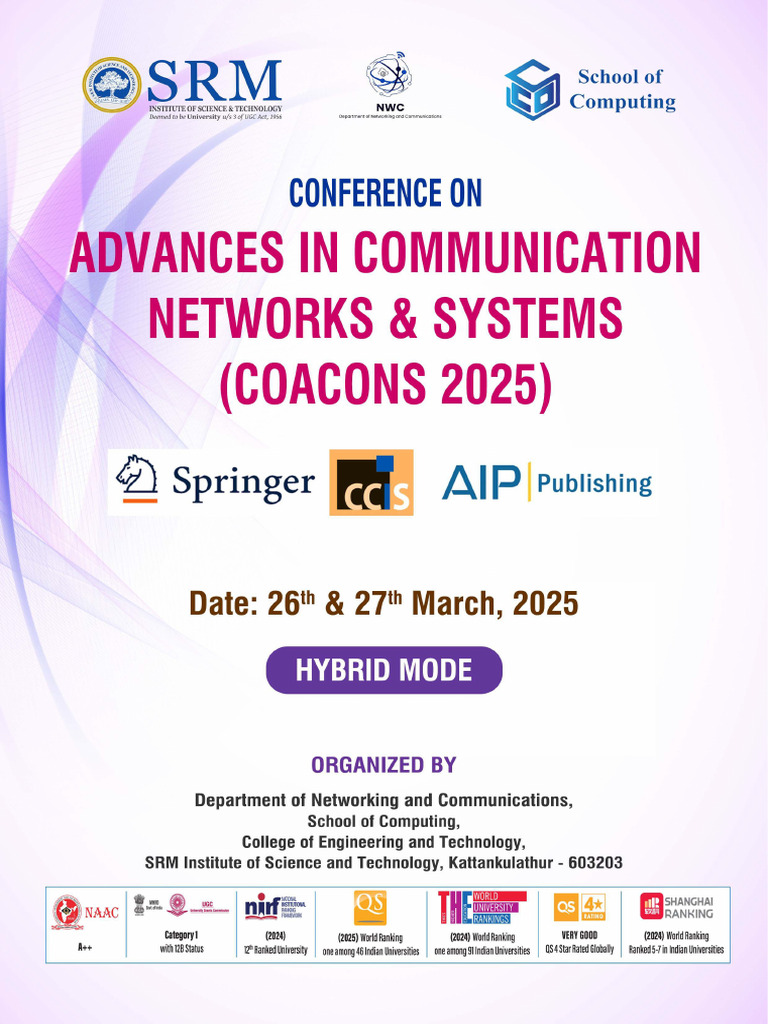 SRM Conference 2025 Coacons-conference-brochure | PDF