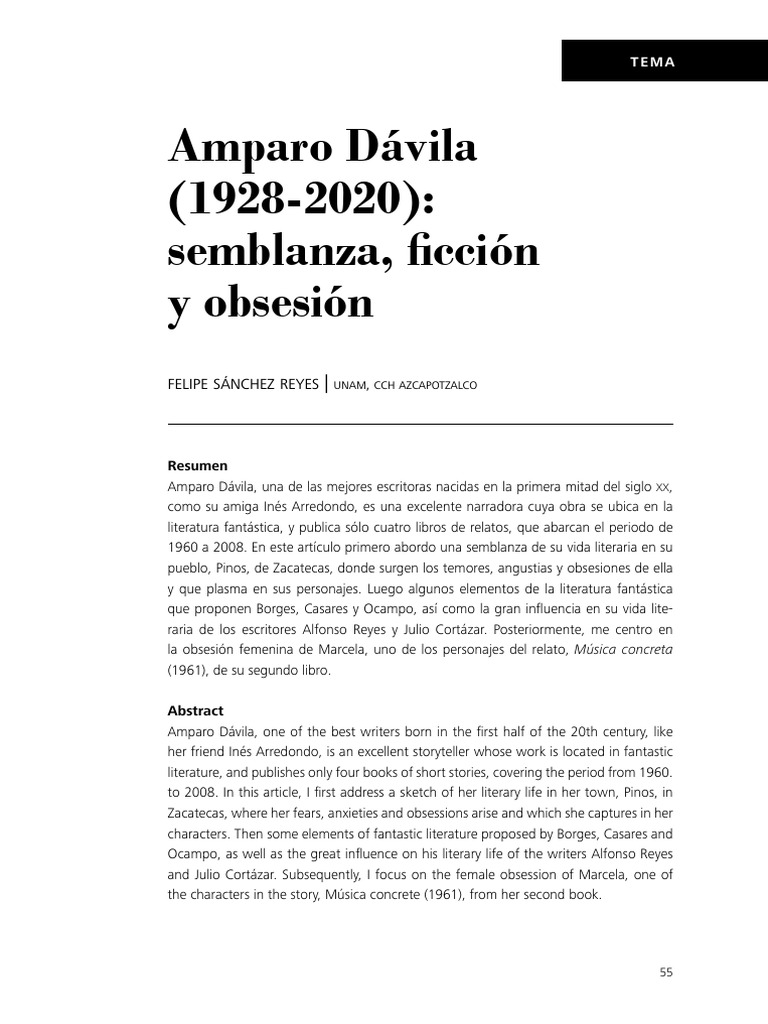 Amparo Davila 1928-2020 2023 | PDF | Edgar Allan Poe | México