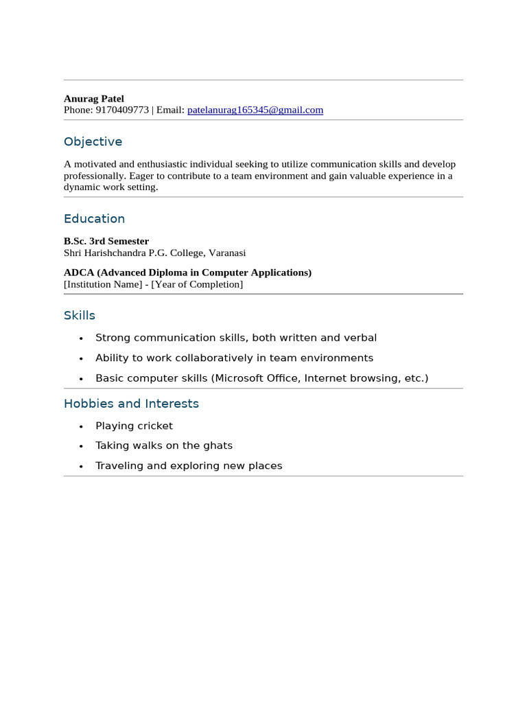 Anurag Patel.resume | PDF