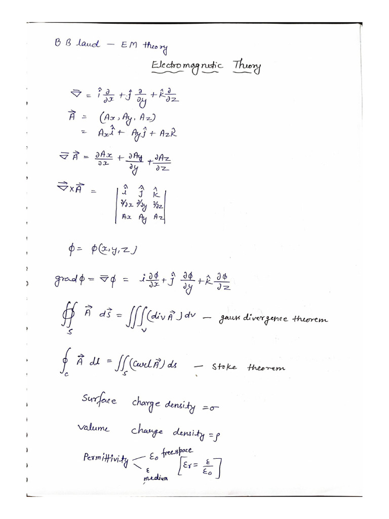 Electromagnetic Theory Hod | PDF