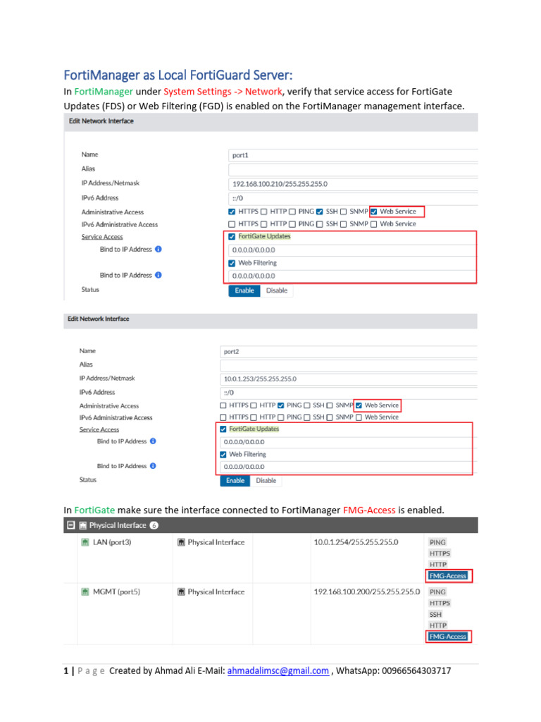 71-FortiManager As Local FortiGuard Server | PDF