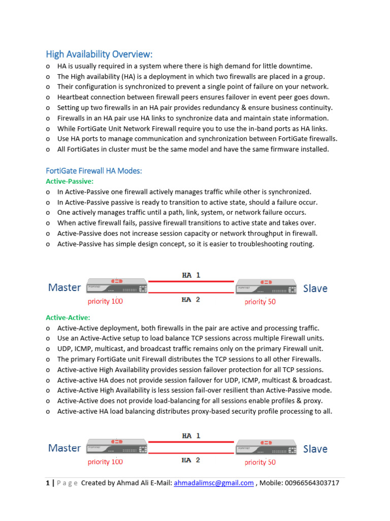 73-High Availability Overview | PDF | Computer Network | Firewall (Computing)
