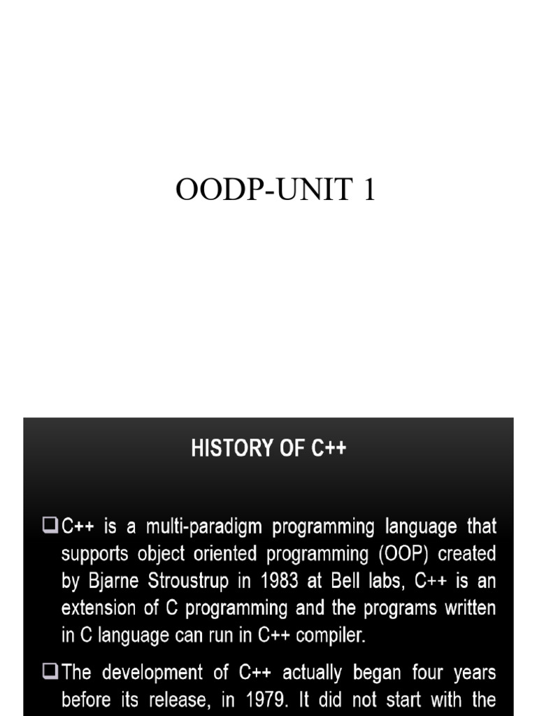Unit 1 Oodp Basic Cpp Full 1 Pdf Pointer Computer Programming 9778