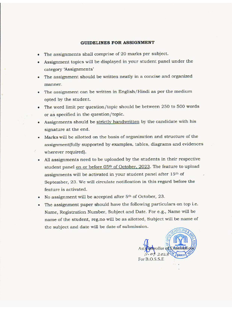 Assignment Guideline, Hdnu | PDF