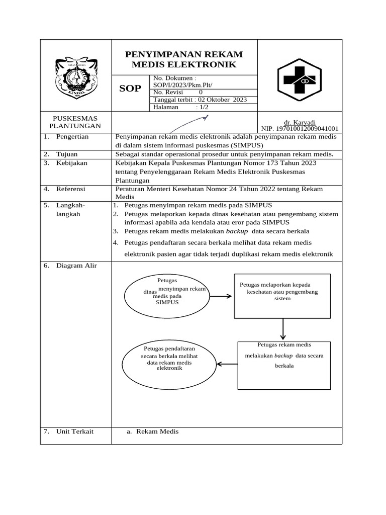 Sop Penyimpanan Rme | PDF