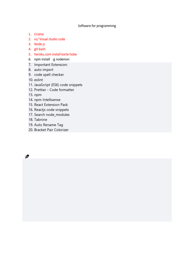 Essential Software for Programming | PDF