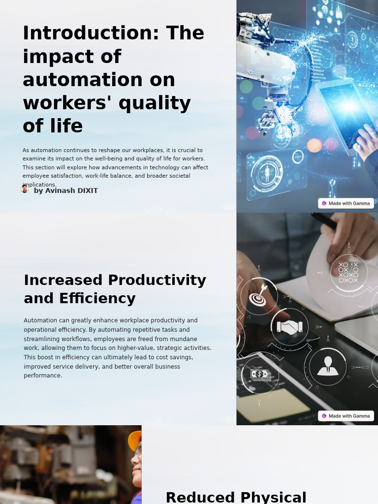 Introduction The Impact of Automation On Workers Quality of Life | PDF ...