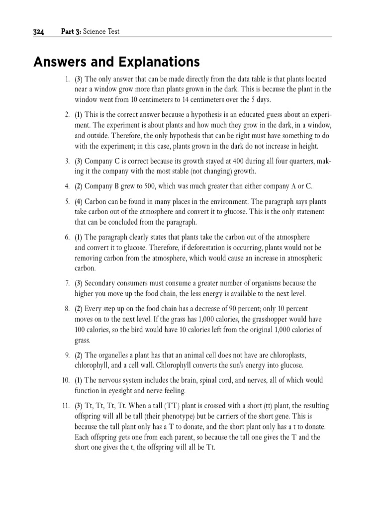 Ans Explanation Crash Course Science Test | PDF | Physical Sciences ...