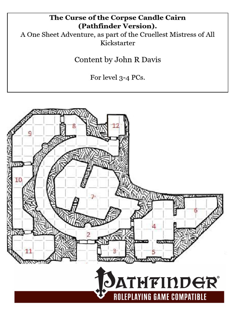 The Curse of The Corpse Candle Cairn (PF1) | PDF | Copyright | License