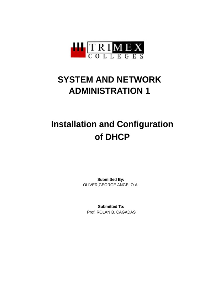 DHCP Installation and Configuration Guide | PDF | Networking Standards ...