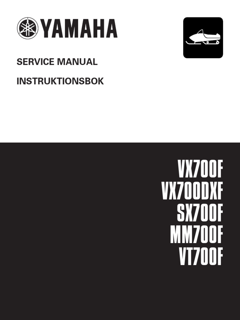 COMPLETE-Yamaha VX700, SX700, VT700F, MM700 Snowmobile Service Manual ...