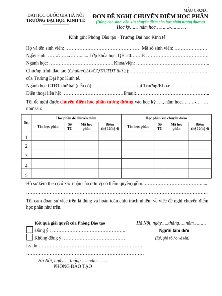 BM C-02 DT Don Chuyen Diem HP 1.kem TB | PDF