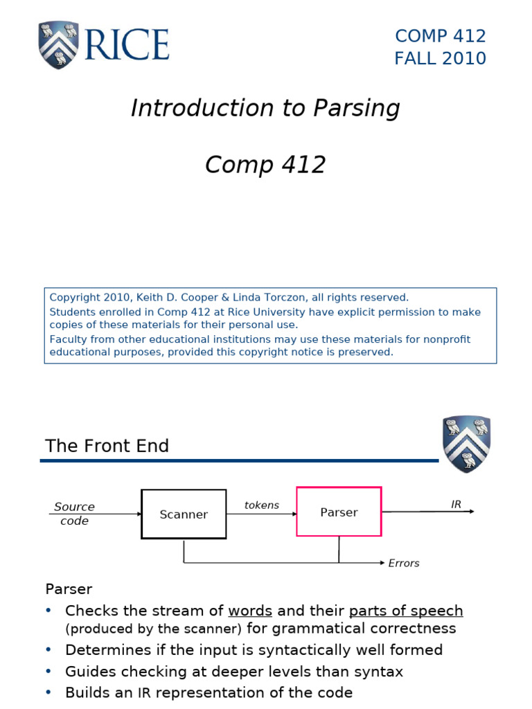 Introduction_to_Parsing | PDF | Parsing | Language Mechanics