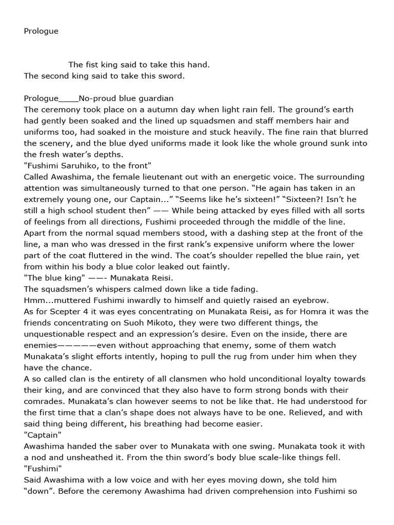 K - Lost Small World - Prologue | PDF