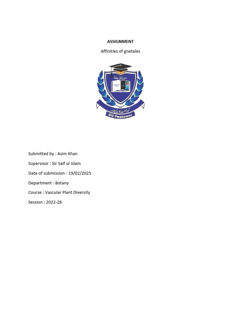 Affinities of Gnetales in Botany | PDF