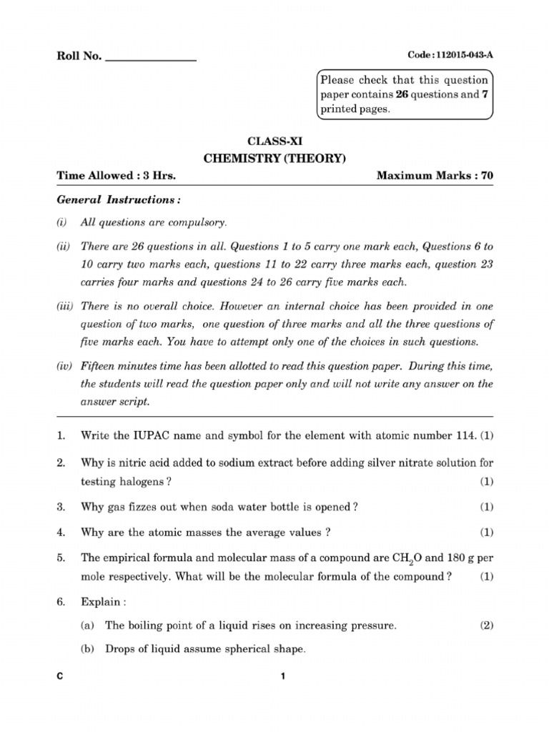 Chemistry 15 | PDF