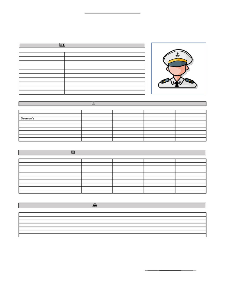 Maritime Industry CV Template | PDF