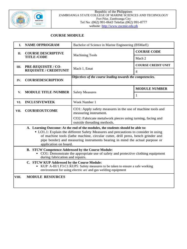 Mach 2 Module 1 Safety Measures | PDF | Personal Protective Equipment | Drill