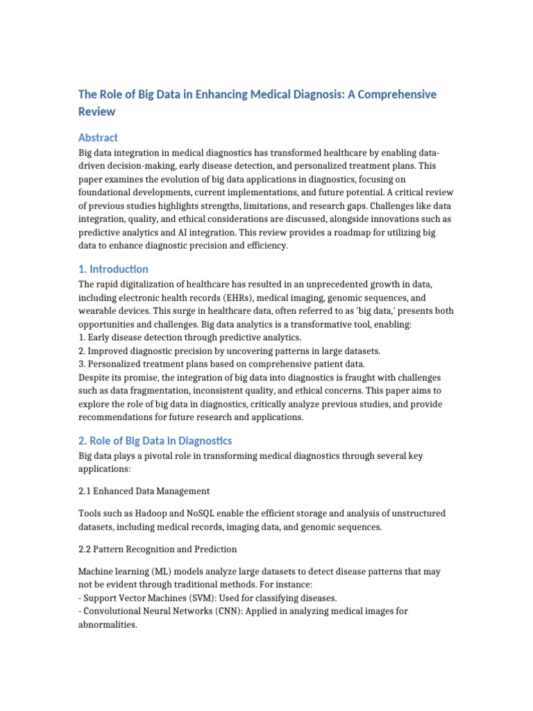 Big_Data_Diagnostics | PDF | Big Data | Medical Diagnosis
