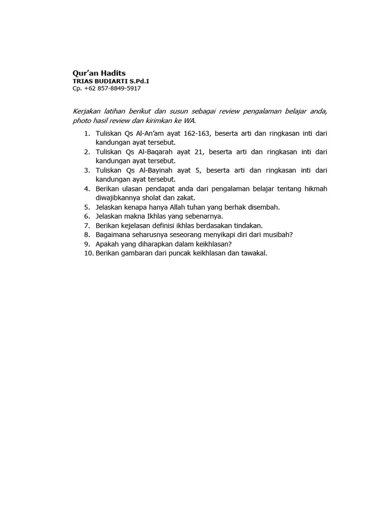 Soal QH | PDF
