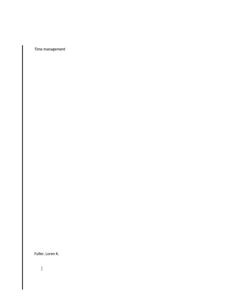 Time Management Prov For Bio | PDF