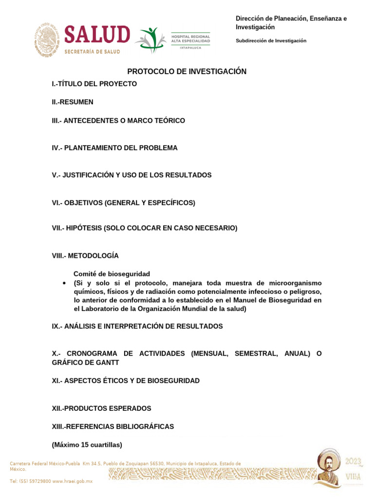 FORMATO 3. FORMATO DE PRESENTACION DE PROTOCOLO DE INVESTIGACIÓN | PDF
