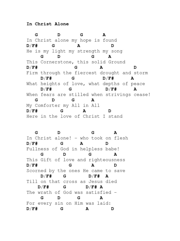 In Christ Alone Chords | PDF