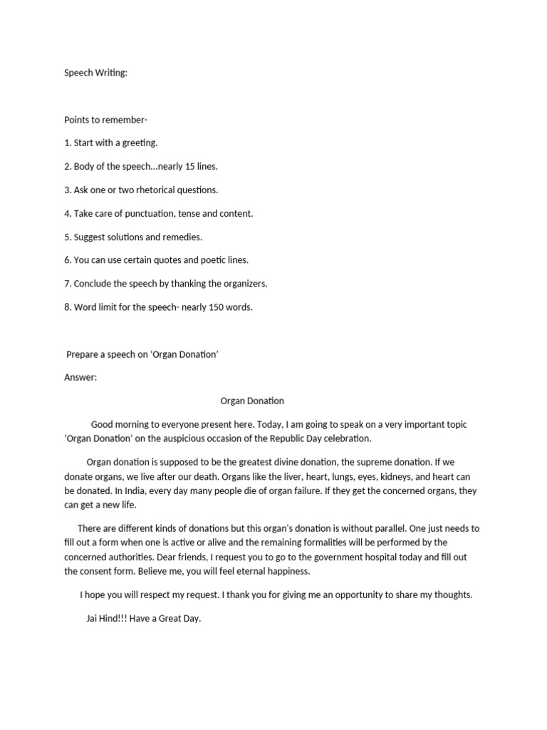 Speech Writing | PDF