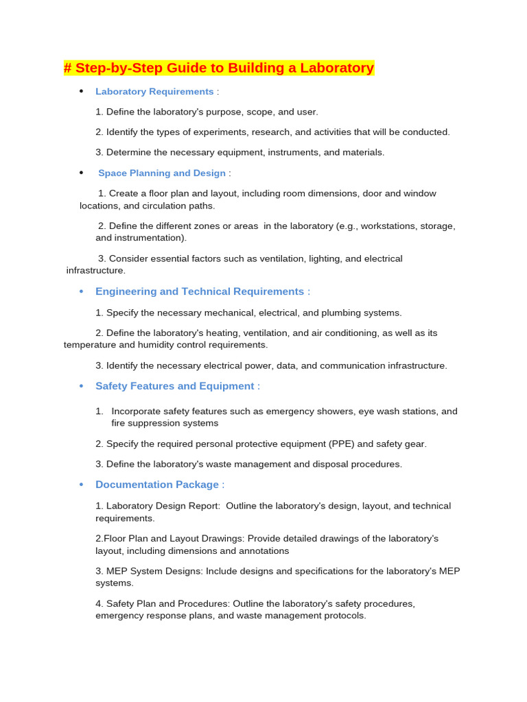 Laboratory Stepup Plan | PDF | Laboratories | Diaper