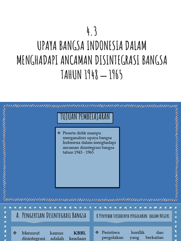 Disintegrasi Indonesia 1945-1965 | PDF