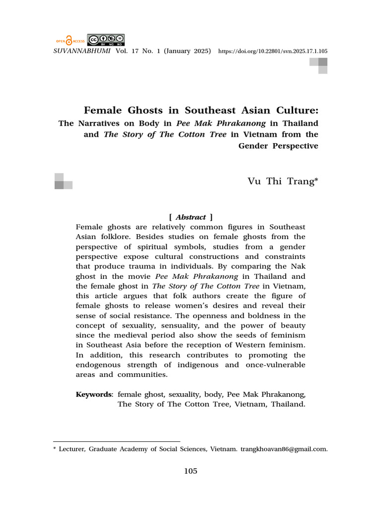 Female Ghosts in Southeast Asian Culture | PDF | Feminism | Gender Studies