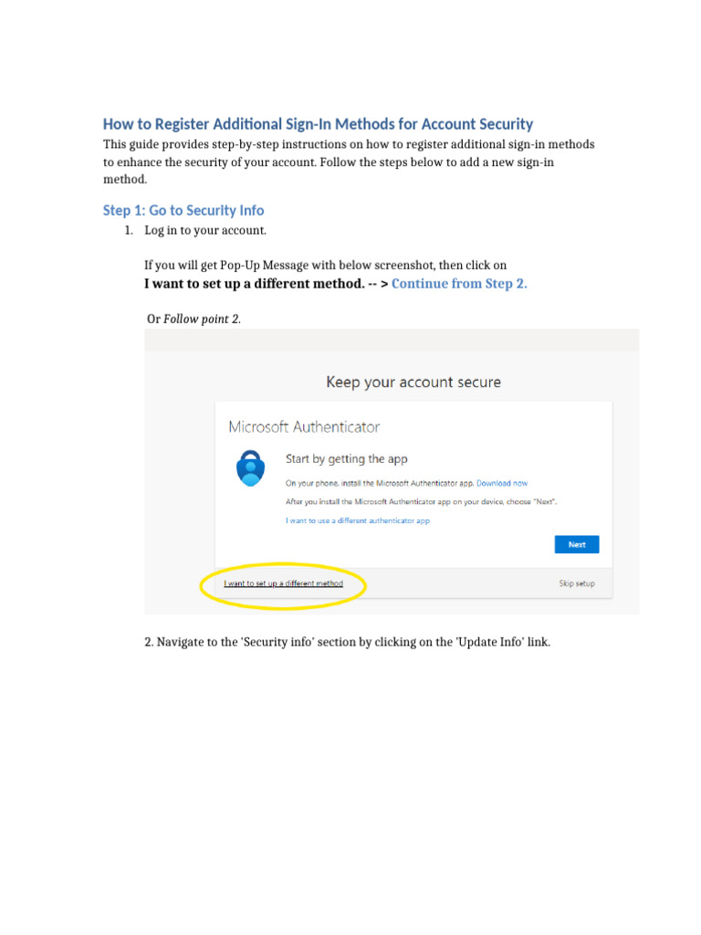 Register Sign in Methods Guide (1) | PDF