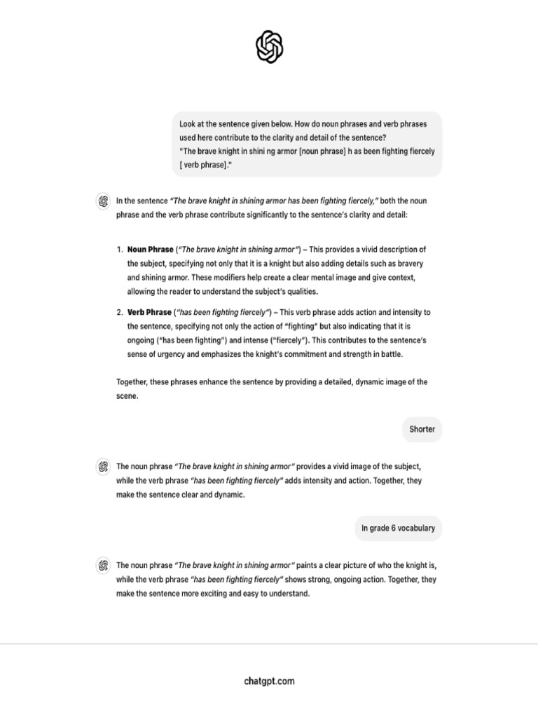 Noun and Verb Phrases | PDF