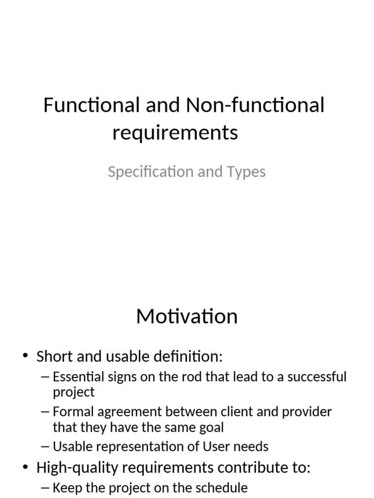 Functional and Non-Functional Requirements | PDF | Use Case | Software Prototyping