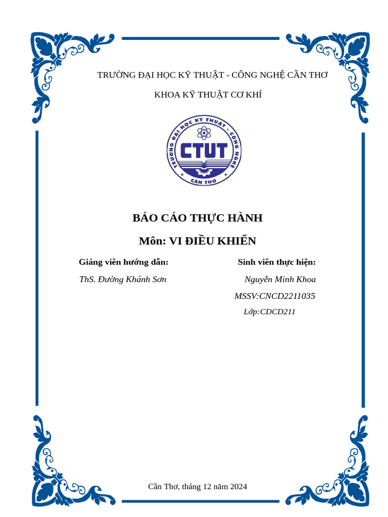 Báo Cáo TH.VDK 11(1) | PDF