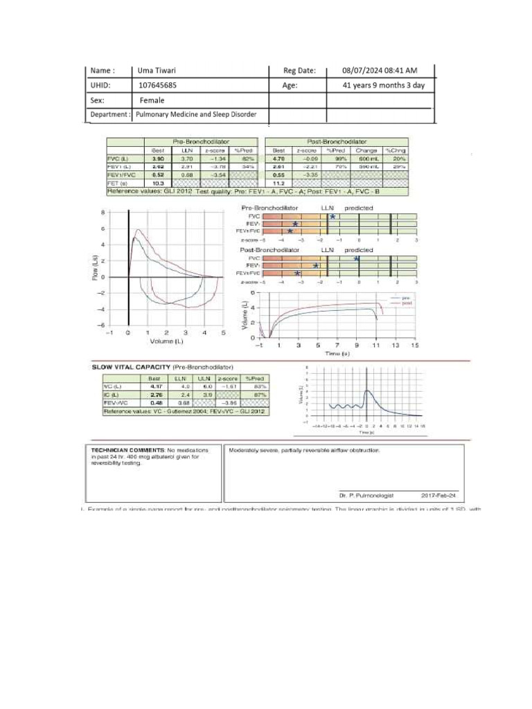 J) PFT Report Uma | PDF