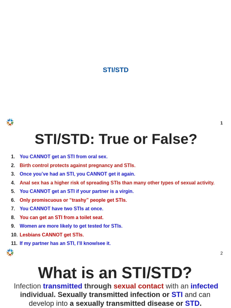 STI PART I PPT (1) | PDF | Sexually Transmitted Infection ...