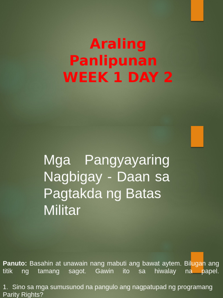 WEEK 1 PPT AP Q4 G6 Ok | PDF