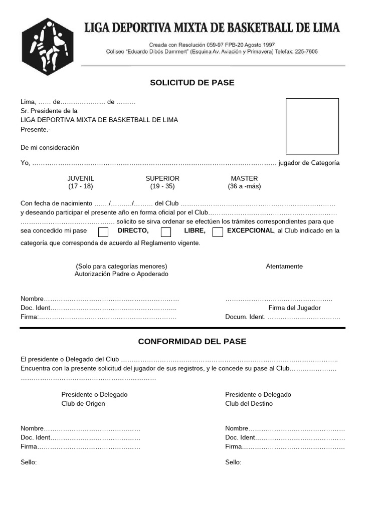 DD Modelo Solicitud Pase | PDF