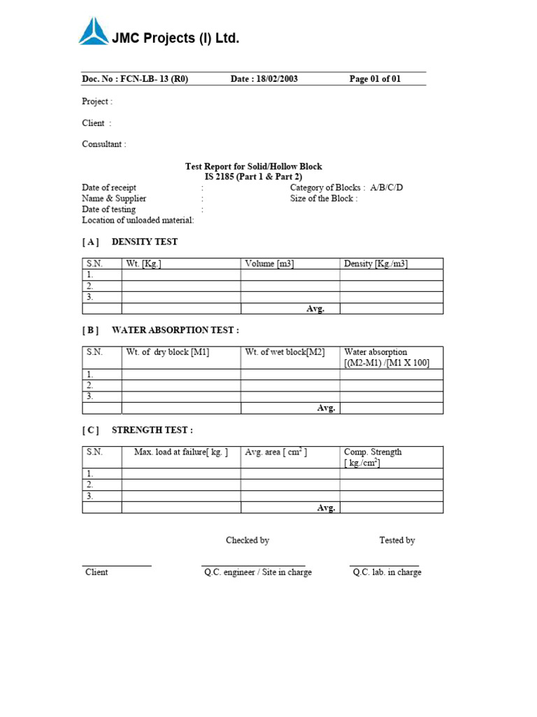 Soli Block - Hollow Block | PDF