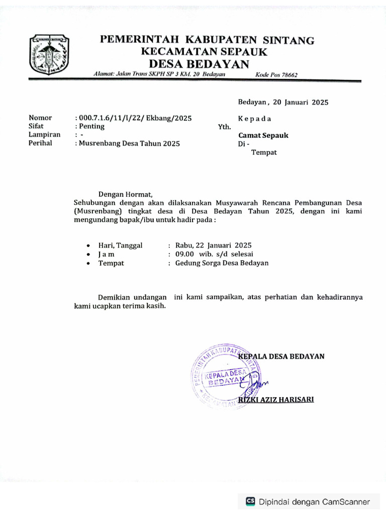 Undangan Musrenbang 2025 - 2 | PDF