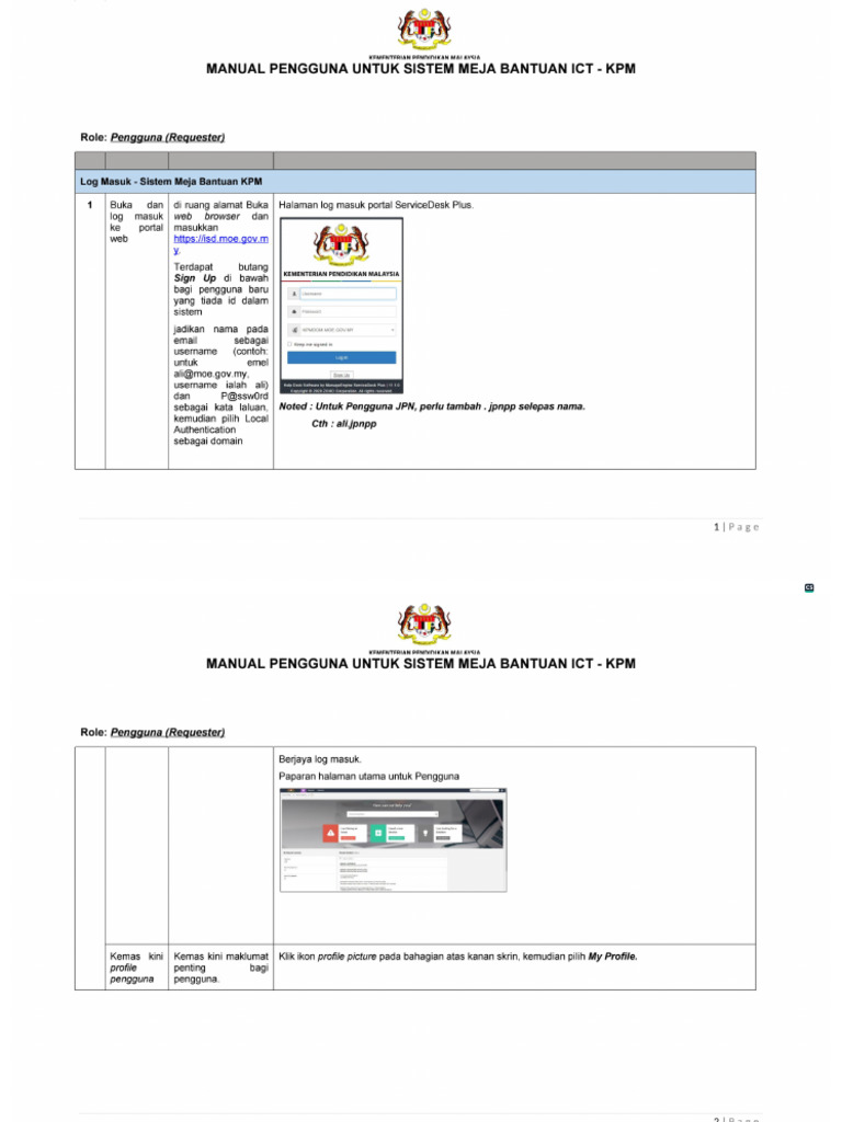 Manual Pengguna Sistem ISD 03032021 | PDF