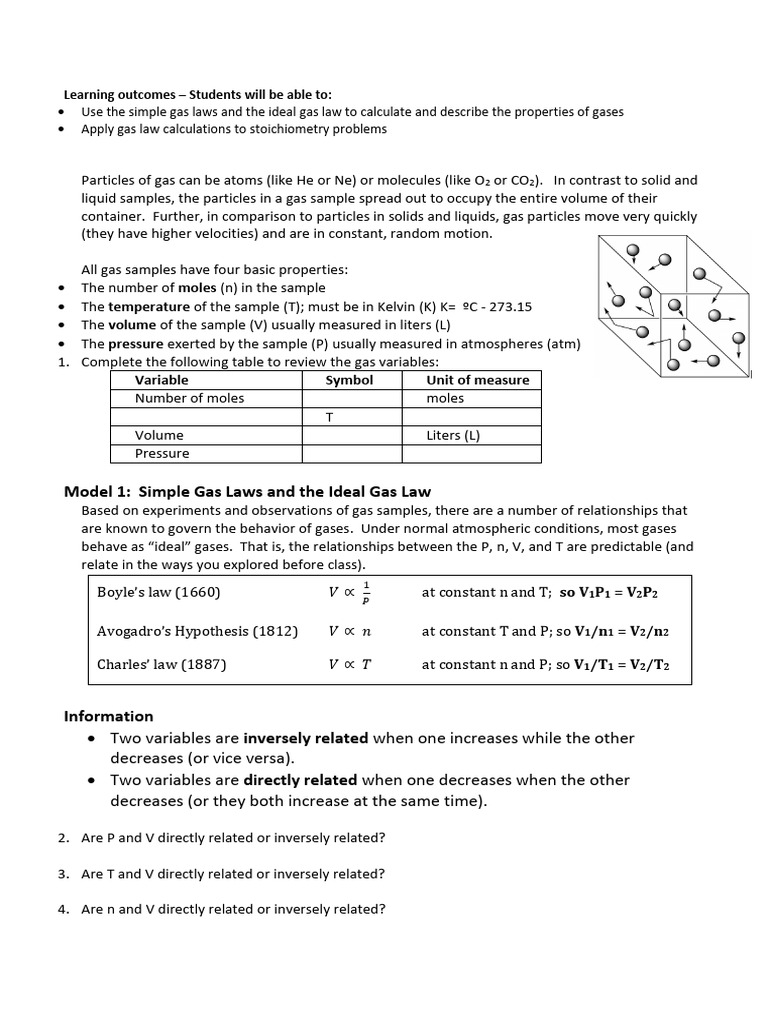 05 02 Gas Laws Calculations | PDF | Gases | Physical Phenomena