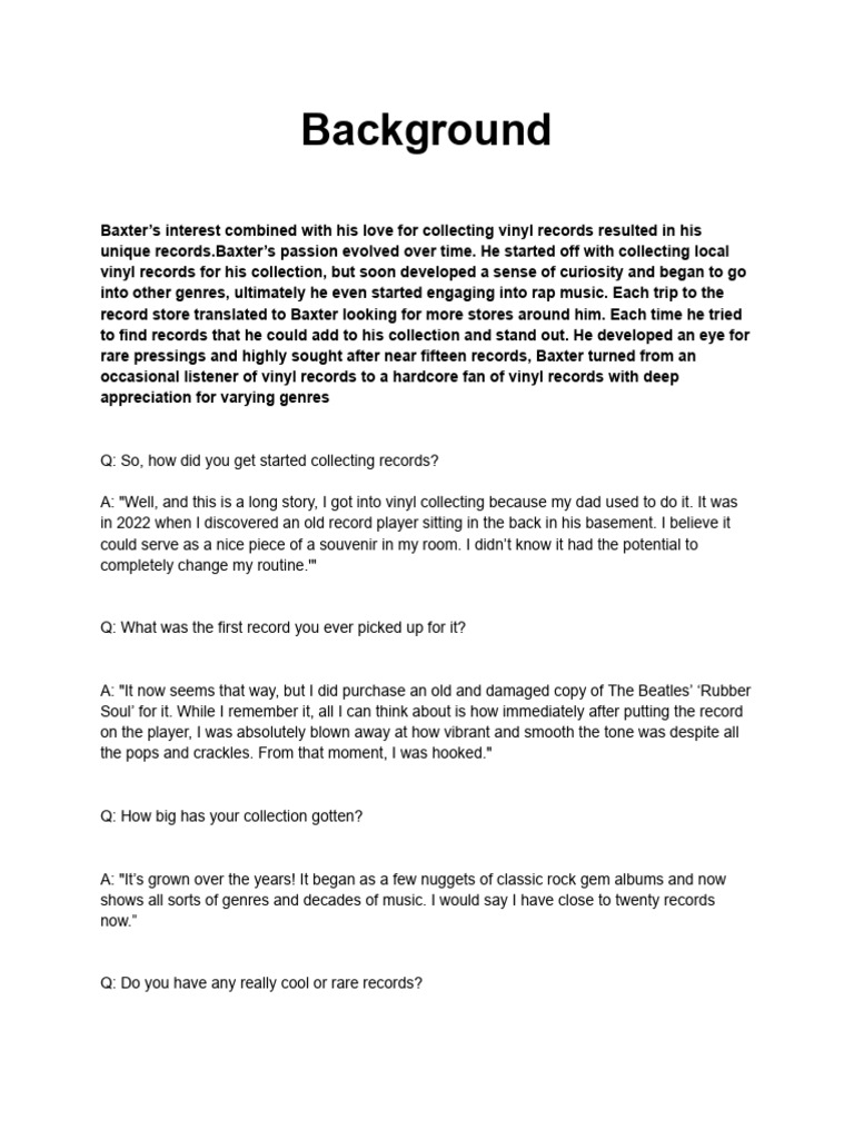 Test Interview Rough Draft | PDF