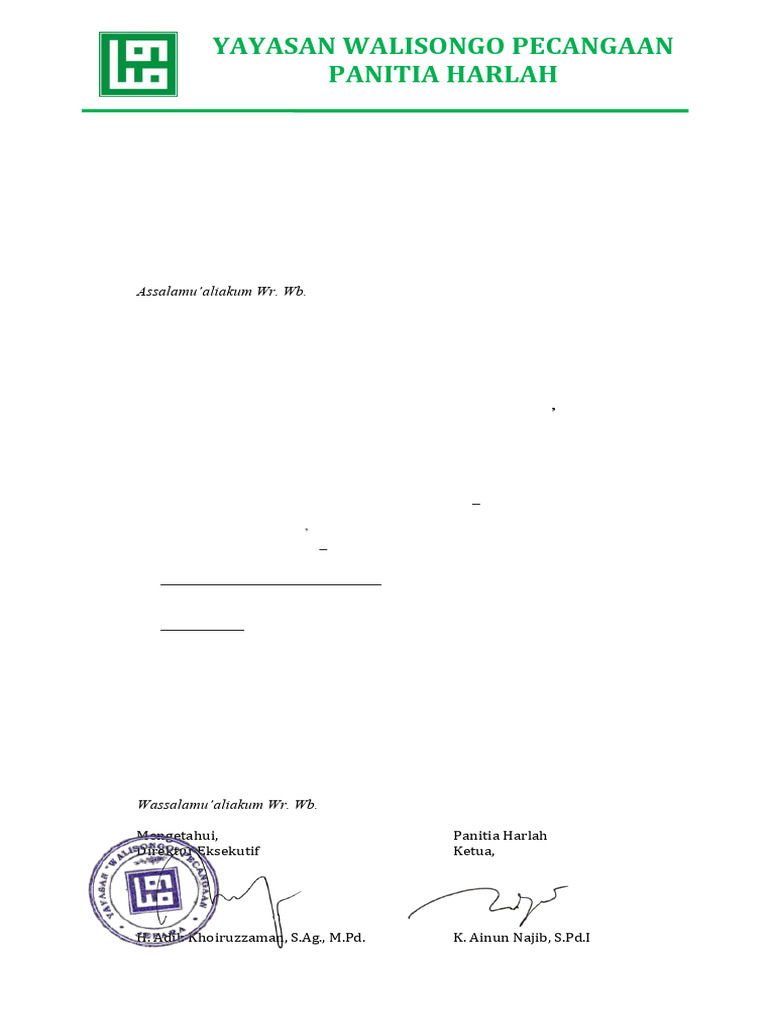 Undangan Harlah Unit | PDF